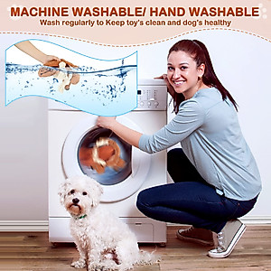 Letsmeet Dog Toys,Squeaky Dog Chew Toy with Crinkle Paper,Interactive Tough Plush Rope Toys for Small Medium Large Dogs with Gift Boxes