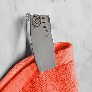 SUPERIOR - 500GSM 6 PC SET TG Superior Egyptian Cotton Towels, Washcloths, Hand, Bath, Tangerine, 6 Piece