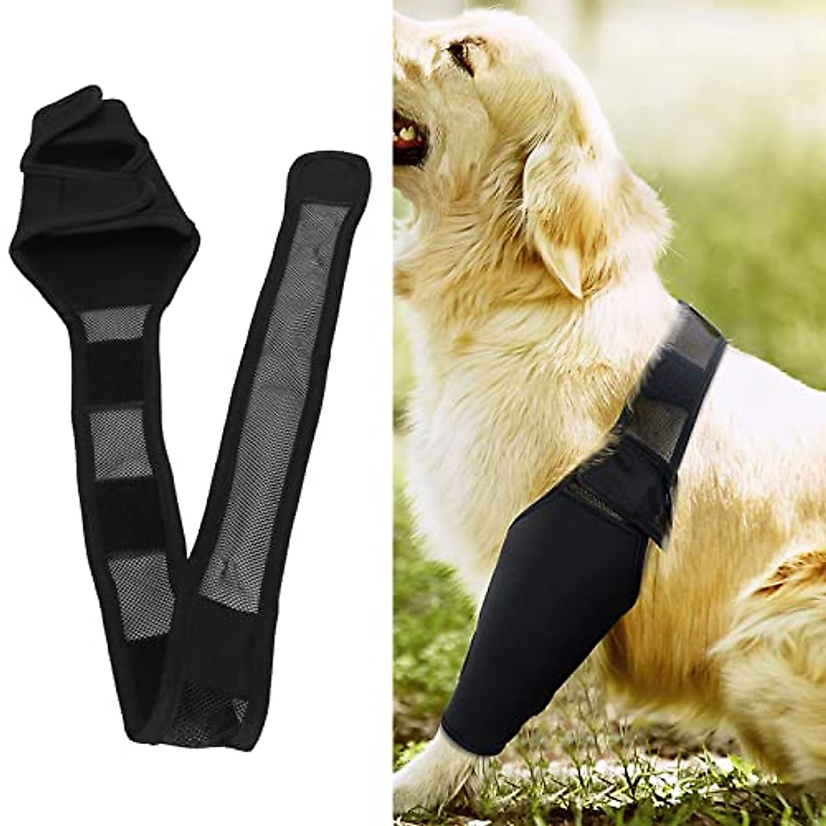 Dog Elbow Brace Protector Pads, Provides Support Breathable Dog Elbow Protector Pads for Prevents Injuries Elbow Calluses (L)