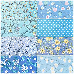 18" x 22" Fat Quarters Fabric Bundles 100% Cotton Quilting Fabric Bundles for Quilt, Sewing Project, Patchwork Precut Quilt Squares