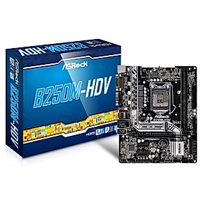 ASRock B250M-HDV LGA1151/ Intel B250/ DDR4/ SATA3&USB3.0/ M.2/ A&GbE/ MicroATX Motherboard
