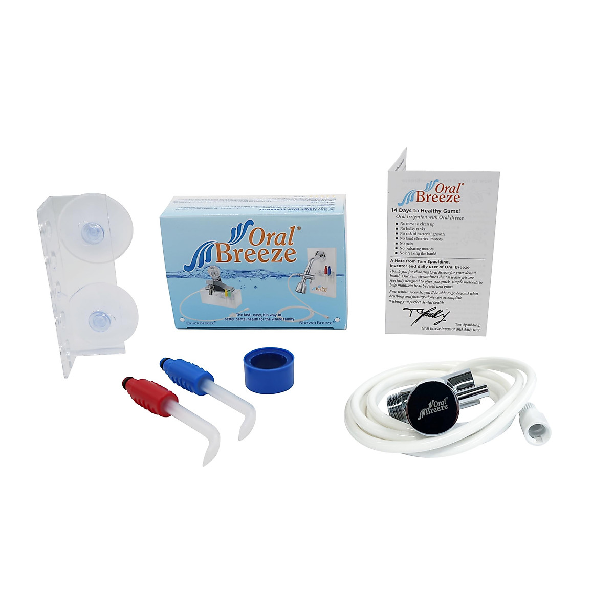 Oral Breeze ShowerBreeze | Flosser for Teeth, Gums, Braces | Water Jet Dental Irrigator | Treats Gum Disease Naturally | Easy Shower Installation | 15 Seconds Daily for Preventative Care