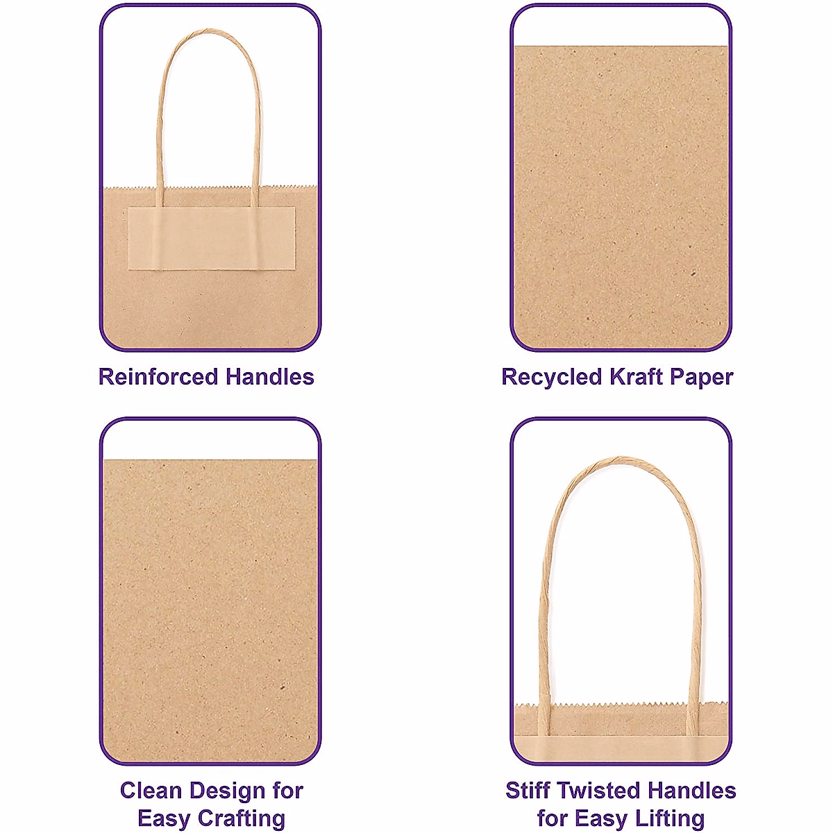 SAM WRAP Wine Bags Kraft Bags, for Wine Spirits 5.75" x 3.25" x 13" Gift Bags, Kraft Bags (50)