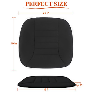 kingphenix Car Seat Cushion with 1.2inch Comfort Memory Foam, Seat Cushion for Car and Office Chair (Black)