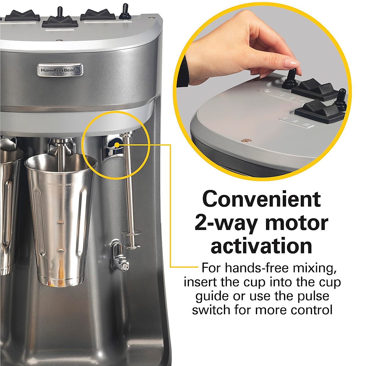 Hamilton Beach HMD400 120V Triple Spindle Commercial Drink Mixer