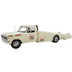 1970 F-350 Ramp Truck Beige with Graphics Holman Moody Limited Edition to 400 Pieces Worldwide 1/18 Diecast Model Car by Acme A1801417