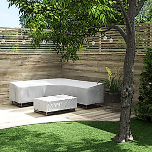 Simple Houseware Patio V-Shaped Sectional Sofa Set Cover