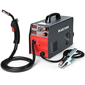 WARCKING 160A Digital MIG Welder,110/220V Dual Voltage IGBT Inverter Welding Machine,Gasless Flux Cored Wire Welder Machine,Only Support Gasless MIG Welding