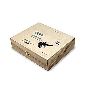 Fisch FSA-375005 16 Piece Black Shark Forstner Drill Bit Combo Set Custom Wooden Box Includes Bits from 15mm up to 35mm and 1/4-inch up to 2-inch Diameter Forged Steel Made in Austria