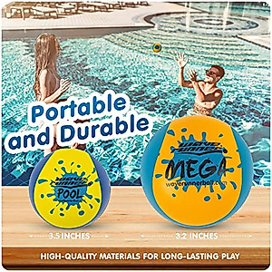 Wave Runner Soft Foam Water Skipping Ball | 2-Pack Bundle | Speed Duo Set Includes Two Water Bouncing Balls Mega Ball & Grip Ball | Great Summer Toy for Beach Swimming Pool River Lake