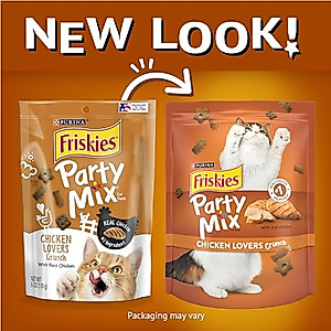 Purina Friskies Cat Treats, Party Mix Chicken Lovers Crunch - 20 Ounce (Pack of 1)