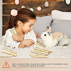 Bissap 700g/1.5Ib Sweet Bamboo Chew Sticks for Rabbits, Bunny Chew Sticks for Rabbits Hamster Chinchilla Guinea Pigs Rabbit Small Animals Natural Treats Teeth Grinding Chew Toys