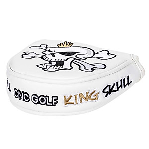 CNC GOLF King Skull White MALLET Putter Cover Headcover for Scotty Cameron Taylormade Odyssey 2ball