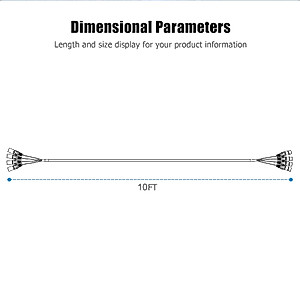 XLR Snake Cable, 10-Feet 4-Channel XLR Male to XLR Female Snake Splitter Microphone Cable Cord with Color Coded, Rubber Cable Boot, Ancable