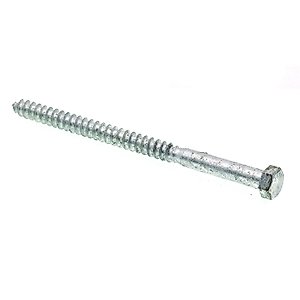 Prime-Line 9056598 Hex Lag Screws, 3/8 In. X 6 In., A307 Grade A Hot Dip Galvanized Steel (15 Pack)
