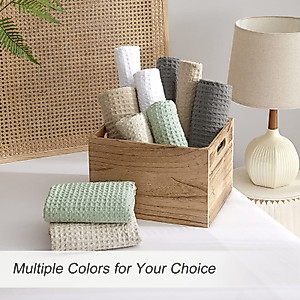 PHF Ultra Soft Waffle Weave Pillowcases Standard Size 20" x 26" 2 Pack, No Insert, Breathable Skin-Friendly Pillow Shams, Decorative Waffle Weave Pillow Case Covers, Sage Green