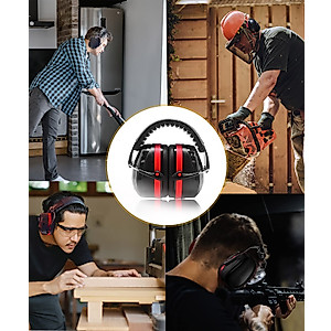 Floriogra Noise Cancelling Headphones For Adults, Shooting Ear Protection Earmuffs With Foldable Soft Headband Ear Protection & Hearing Protection For Workshops, Shooting Gun Range, Power Tools…