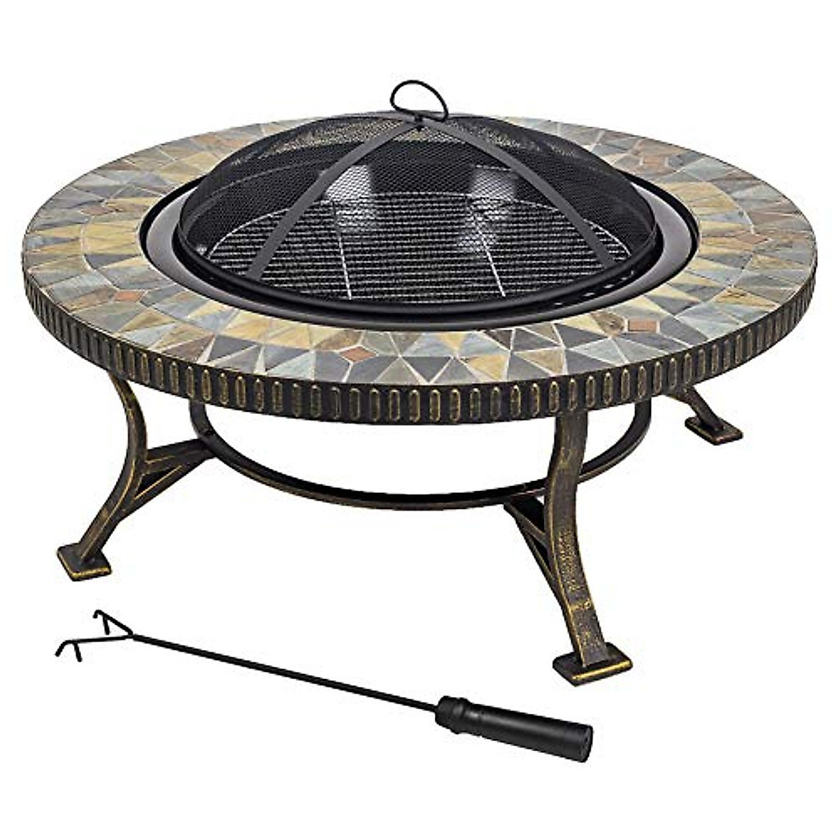 Pleasant Hearth GHP Group OFW088RC fire Pit, Rubbed Gold