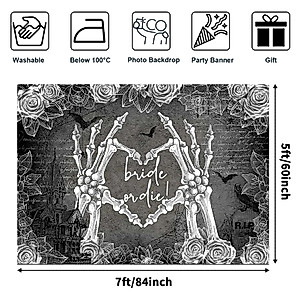 Avezano Bride Or Die Bachelorette Party Decorations Till Death Do Us Part Bridal Shower Gothic Wedding Engagement Party Decor Photoshoot Photo Booth Backdorps (7x5ft)