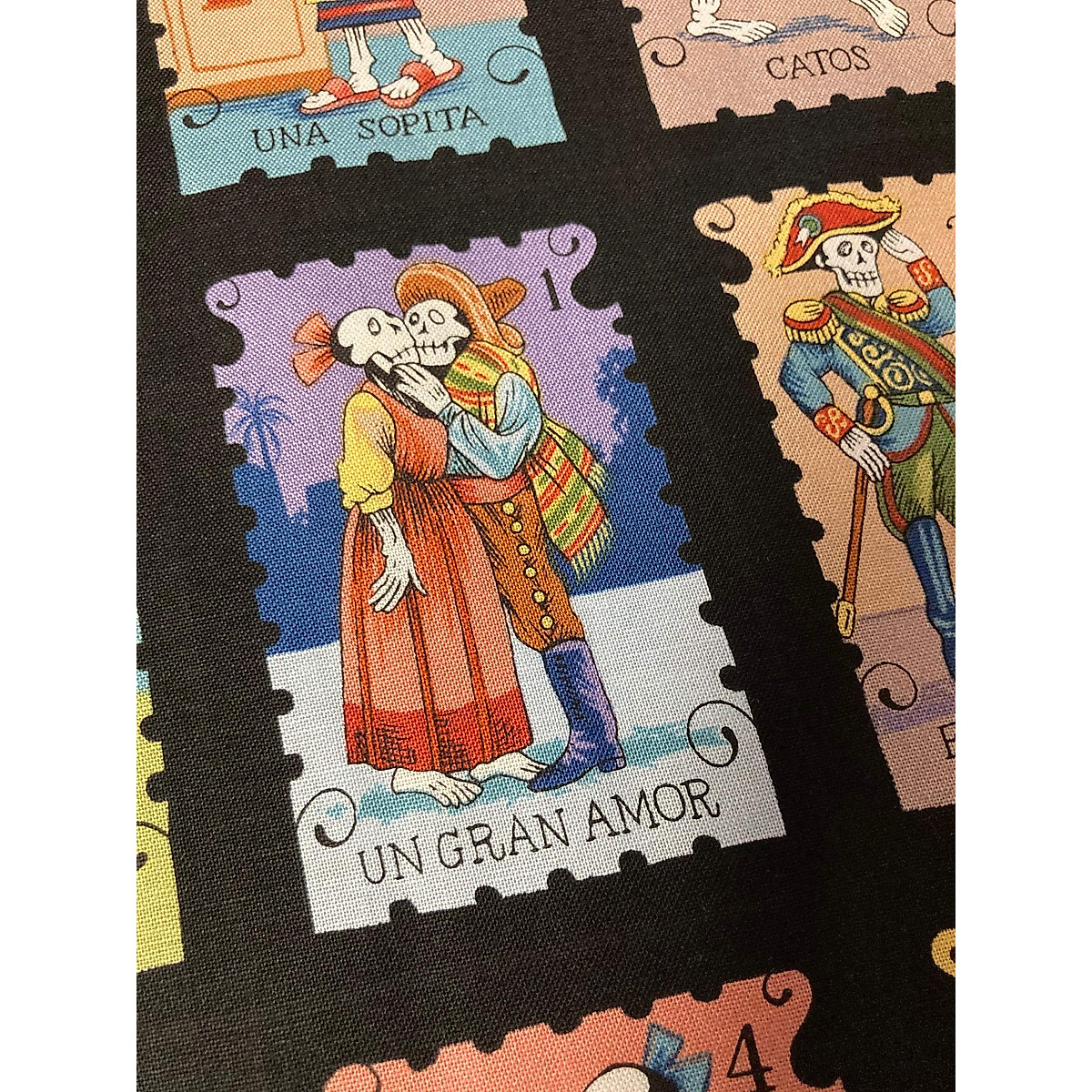 Cartas Marcadas Black Alexander Henry Fabric - by The Yard