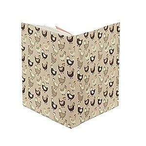 Flashideas Hens Pattern Check Book Cover for Personal Checkbook Women Book Sleeves for Elementary Students Plastic Book Covers Fits Most Hardcover Textbooks up to 9 x 11
