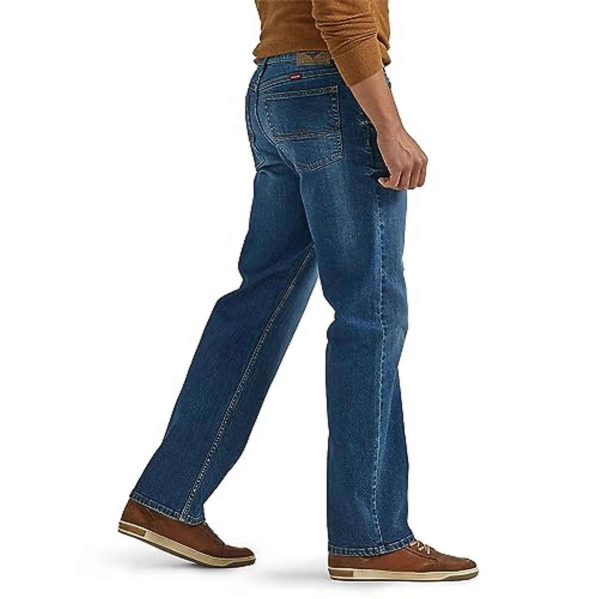 Wrangler Men's Relaxed Fit Boot Cut Jean, Oxford Blue
