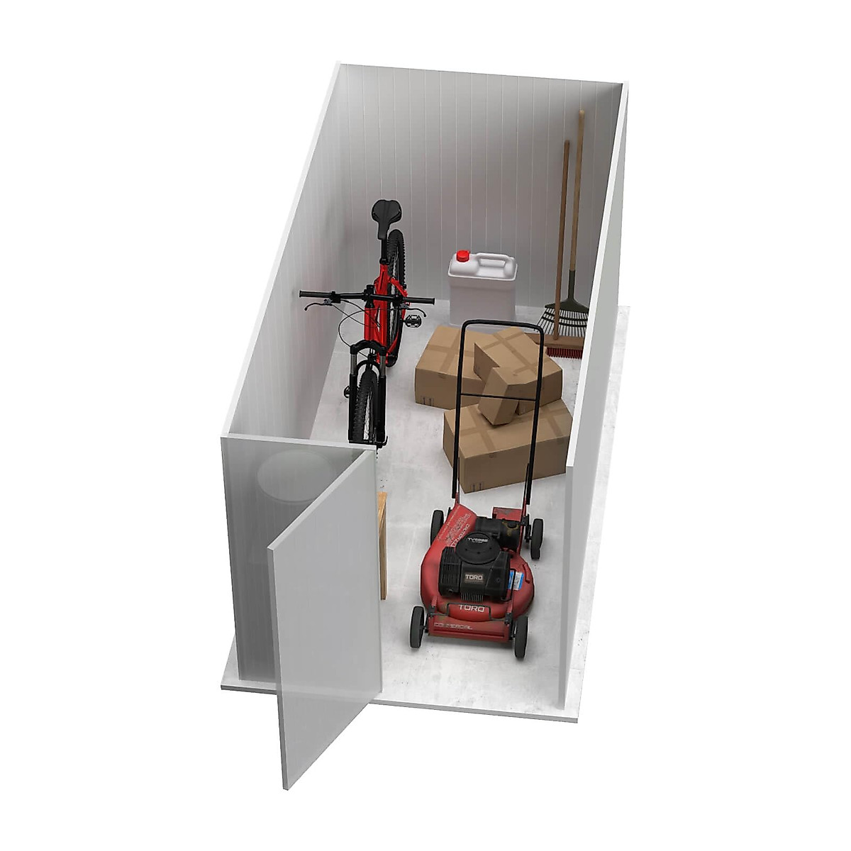 Durango 5 Ft. x 10 Ft. Metal Storage Shed DIY Woodland Gray Galvanized Steel Bike Shed for Tools, Lawn & Garden Equipment, Outdoor Patio Furniture, Perfect in Backyard, Garden Lean to Shed Kit