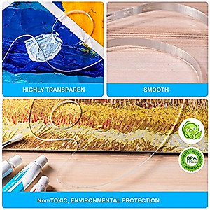 3pcs Acrylic Paint Palette Clear Art Palette for Adults & Kids, Transparent Non-Stick Oil Paint Palette with Protective Kraft for DIY Craft Art Painting Plate