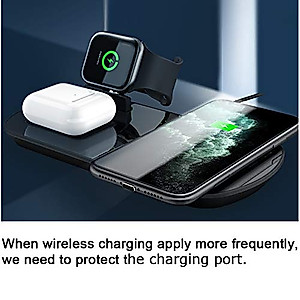 VIWIEU Metal Anti Dust Plug Compatible with iPhone 14 13 12 11 X XS XR 8 7 SE Mini Plus Pro Max iPad AirPods, 2 Pack Lightning Charging Port Cover Protectors with Plug Holder and Storage Box (Black)