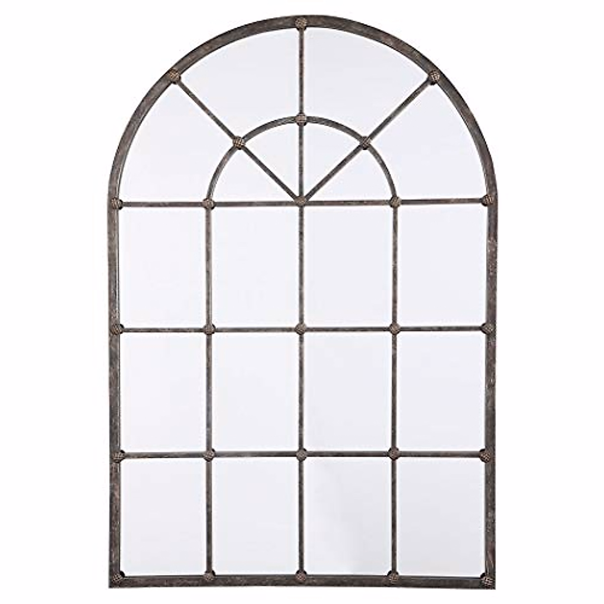 Signature Design by Ashley Wall Mount Oengus Traditional Antiqued Metal Framed Accent Mirror 32x46, Silver