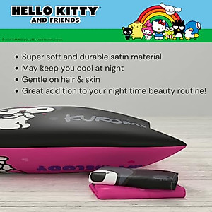 Franco Collectibles Hello Kitty & Friends My Melody & Kuromi Beauty Silky Satin Standard Reversible Pillowcase Cover 20x30 for Hair and Skin, (Officially Licensed Product)