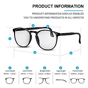 ousudela,3-Pack Blue Light Blocking Glasses for Women/Men Blue Light Glasses for Teens, Computer Glasses Gaming Glasses Anti Eye Strain Non-Prescription