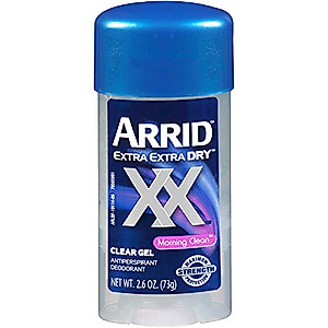 Arrid XX Extra Extra Dry Clear Gel Antiperspirant Deodorant, Morning Clean , 2.6 Oz, Pack of 6