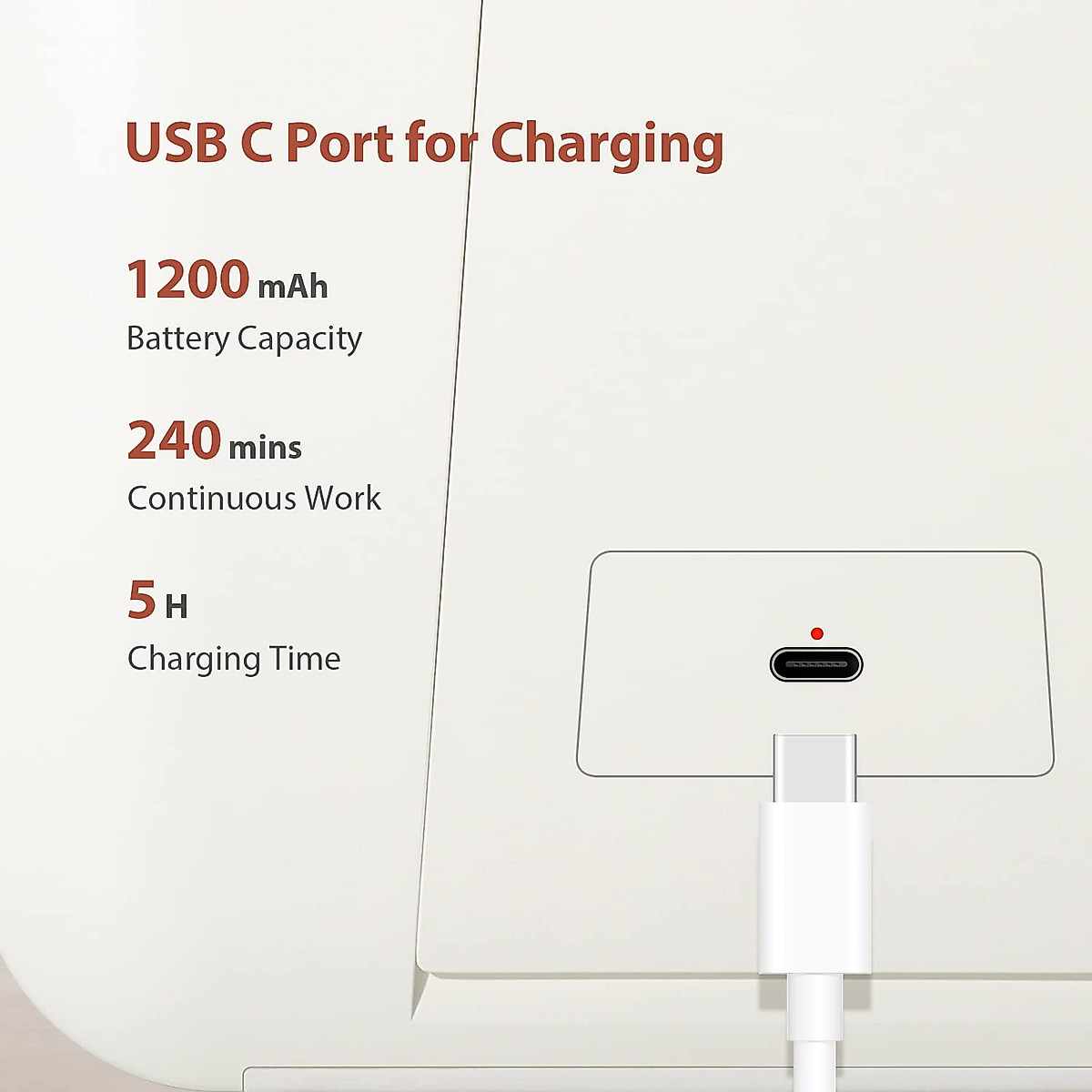 NEZZOE Lighted Makeup Mirror, USB Rechargeable Portable Compact LED Vanity Mirror with Touch Screen Dimming