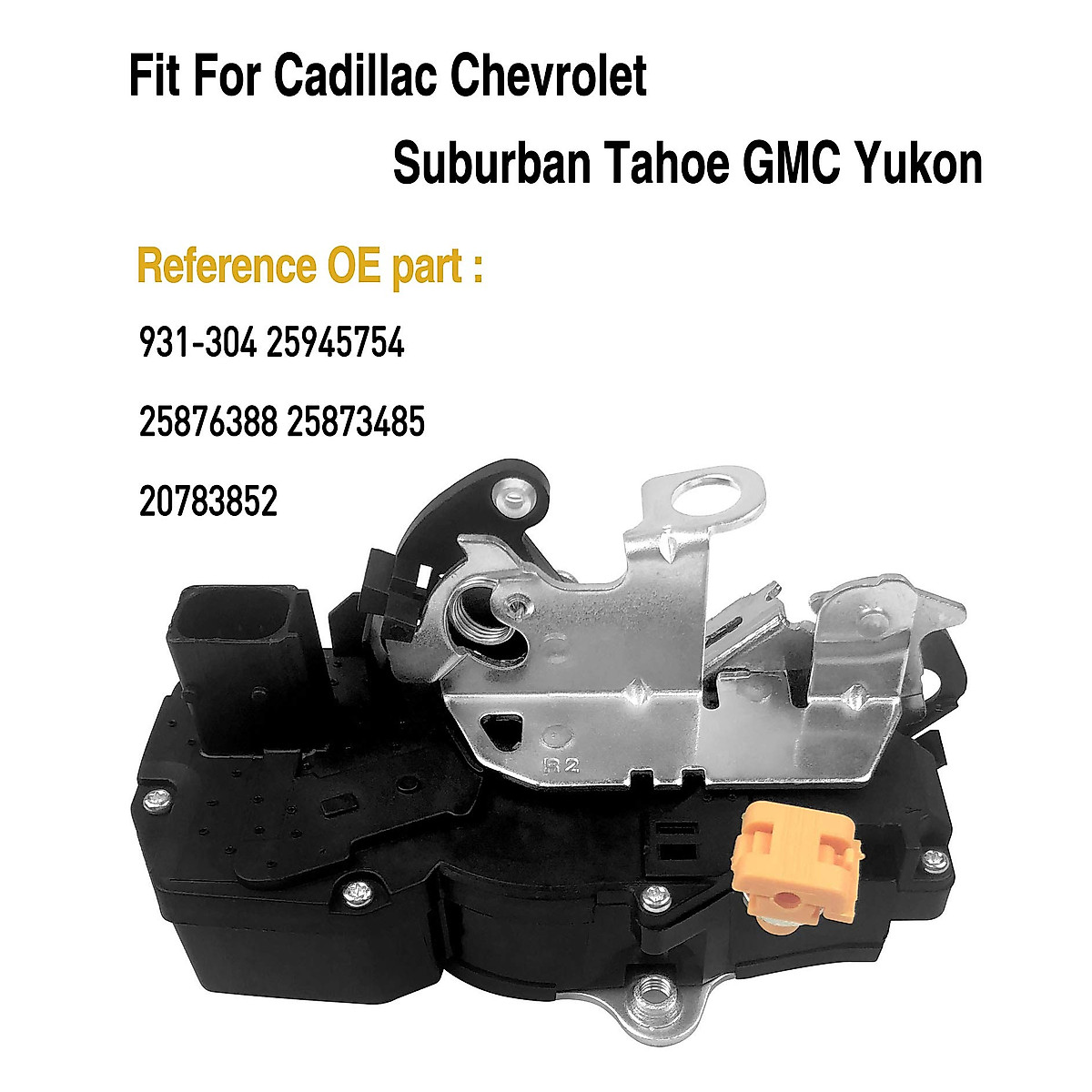 931-304 Door Lock Actuator Motor Front Right Passenger Side Compatible with 2007 2008 2009 Cadillac Escalad Chevrolet Suburban Tahoe GMC Yukon Replace #20783852 25873485 25876388 25945754