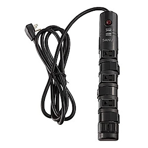 SANUS Surge Protected Power Strip with 6 Rotating and 2 Fixed outlets