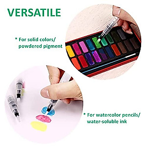mewmewcat Watercolor Brushes,Watercolor Brushes Refillable Watercolor Brush Pens Set for Painting Markers Artists Calligraphy
