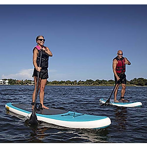 Seachoice Inflatable Stand-Up Paddle Board Kit, Includes Dual-Action Pump w/ Pressure Gauge, Ankle Leash & Carry Bag