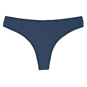 ELACUCOS 6 Pack Women's Thongs Cotton Breathable Panties Underwear Basics Large