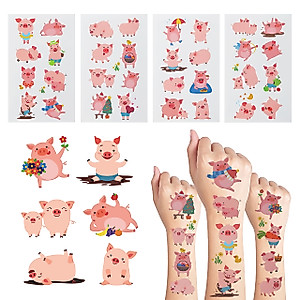 24 Sheets Pig Party Favors, Pig Birthday Decorations