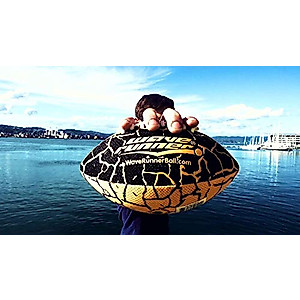 Wave Runner Grip It Waterproof Football- Size 9.25 Inches with Sure-Grip Technology | Let's Play Football in The Water! (Random Color)