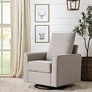 Namesake Alden Swivel Glider in Performace Grey Eco-Weave, Water Repellent & Stain Resistant, Greenguard Gold & CertiPUR-US Certified