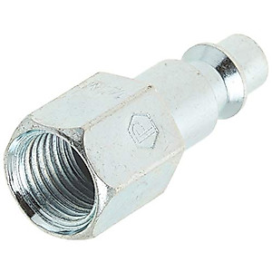 Primefit IP1414FS-B25-P (25 Pack) Industrial Style Air Quick Connect Plugs/Nipples 1/4" x 1/4" Female NPT