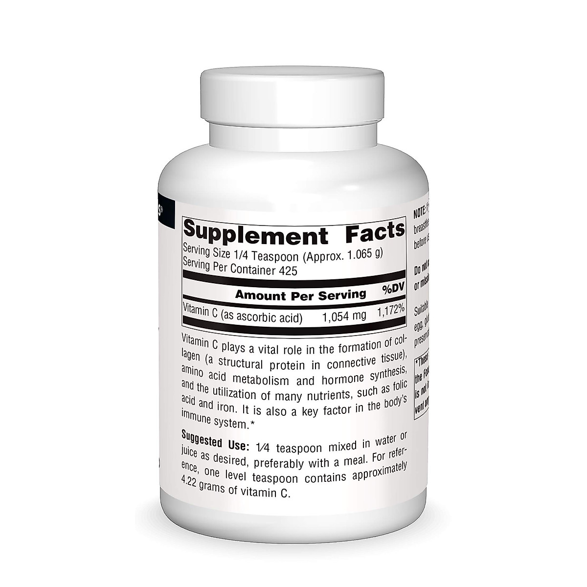 Source Naturals Vitamin C - Ascorbic Acid Crystals That Dissolves Instantly, Dietary Supplement - 16 oz