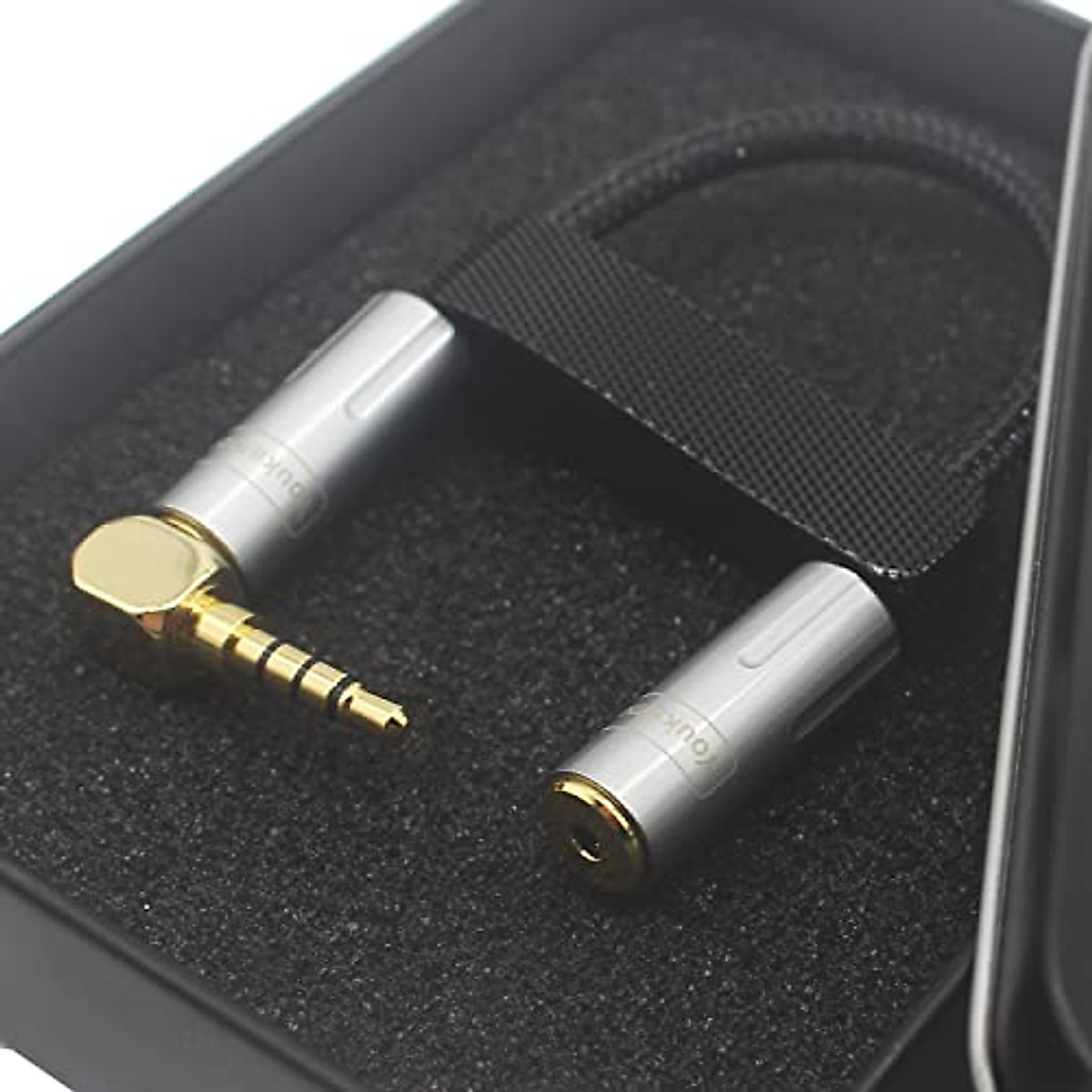Youkamoo [ 3.5mm Balanced Right Angle ] 3.5mm Male to 2.5mm Female 8 Core Silver Plated Headphone Earphone Audio Adapter Cable 3.5mm Balanced to 2.5mm Balanced Female
