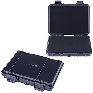 Lykus HC-2110 Mini Hard Case Dry Box with Foam Insert, Interior Size 8.3x5.9x1.5 inch, IP66 Splash-Proof