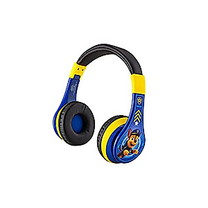 eKids Paw Patrol Kids Bluetooth Headphones, Wireless Headphones with Microphone Includes Aux Cord, Volume Reduced Kids Foldable Headphones for School, Home, or Travel
