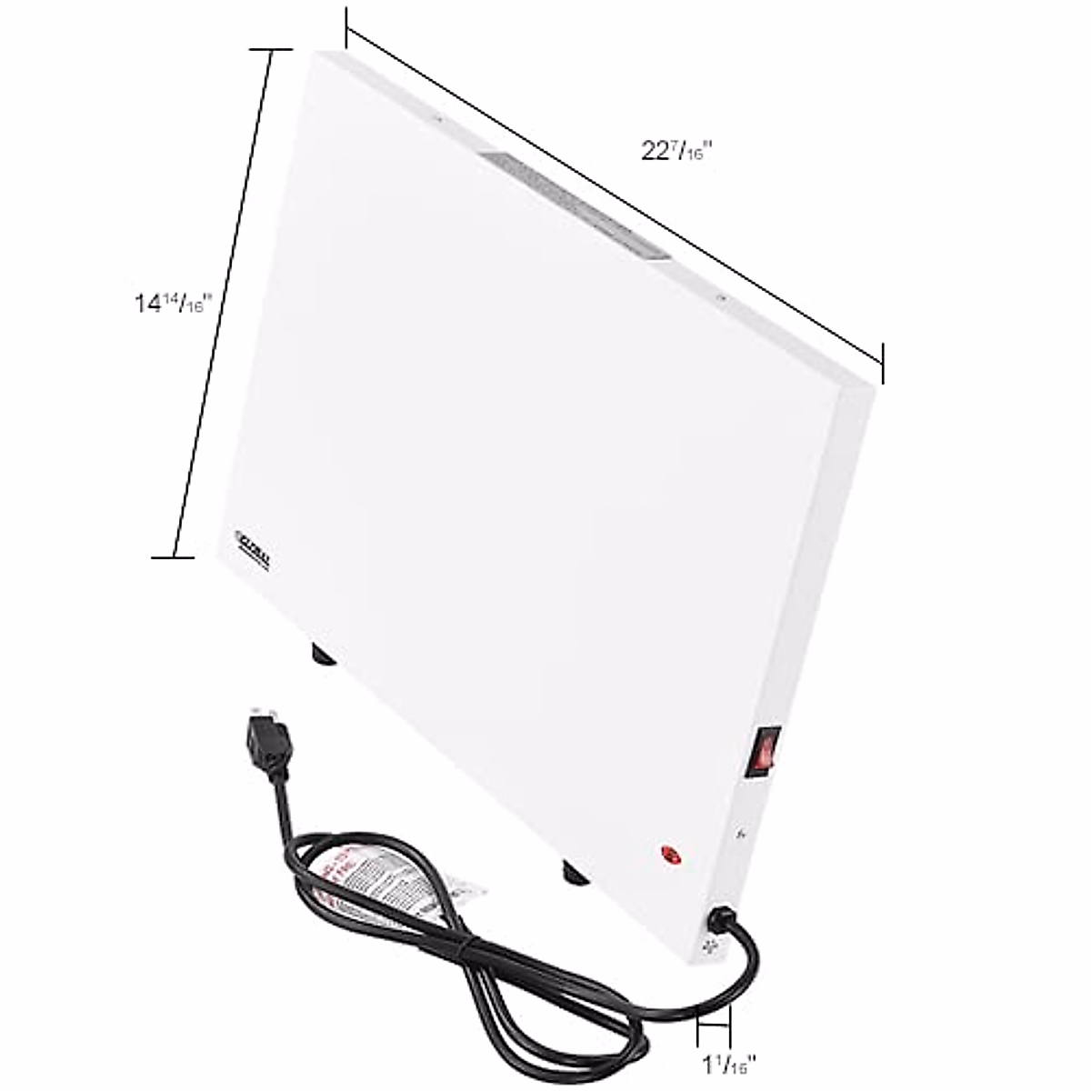 Global Industrial Under the Desk Radiant Panel Heater, 170W, 120V