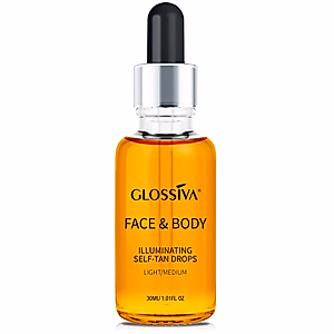 Self Tanning Drops - Sunless Tan for a Sun-Kissed Bronze - Beauty Skin Self Tanner - Gradual Glow for Face and Body - Long-Lasting for a Week, 1.01 Fl Oz