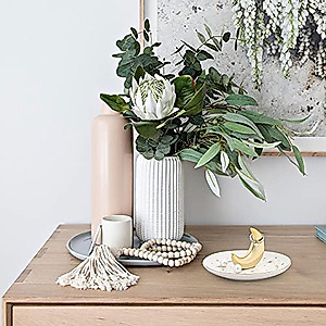 LotFancy Jewelry Dish, Moon Ring Dish Holder, Ceramic Trinket Jewelry Tray for Earring Bracelet Necklace Wedding Engagement Gift